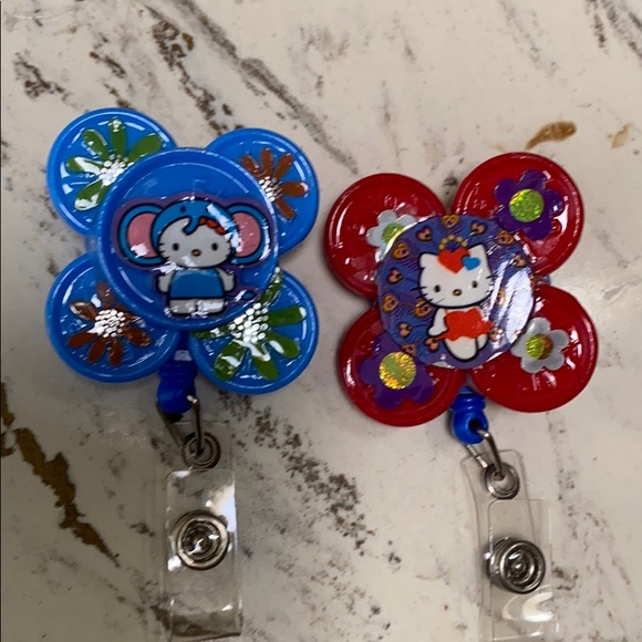 homemade | Other | Hello Kitty Retractable Id Tag Reel Set Of 2 | Poshmark